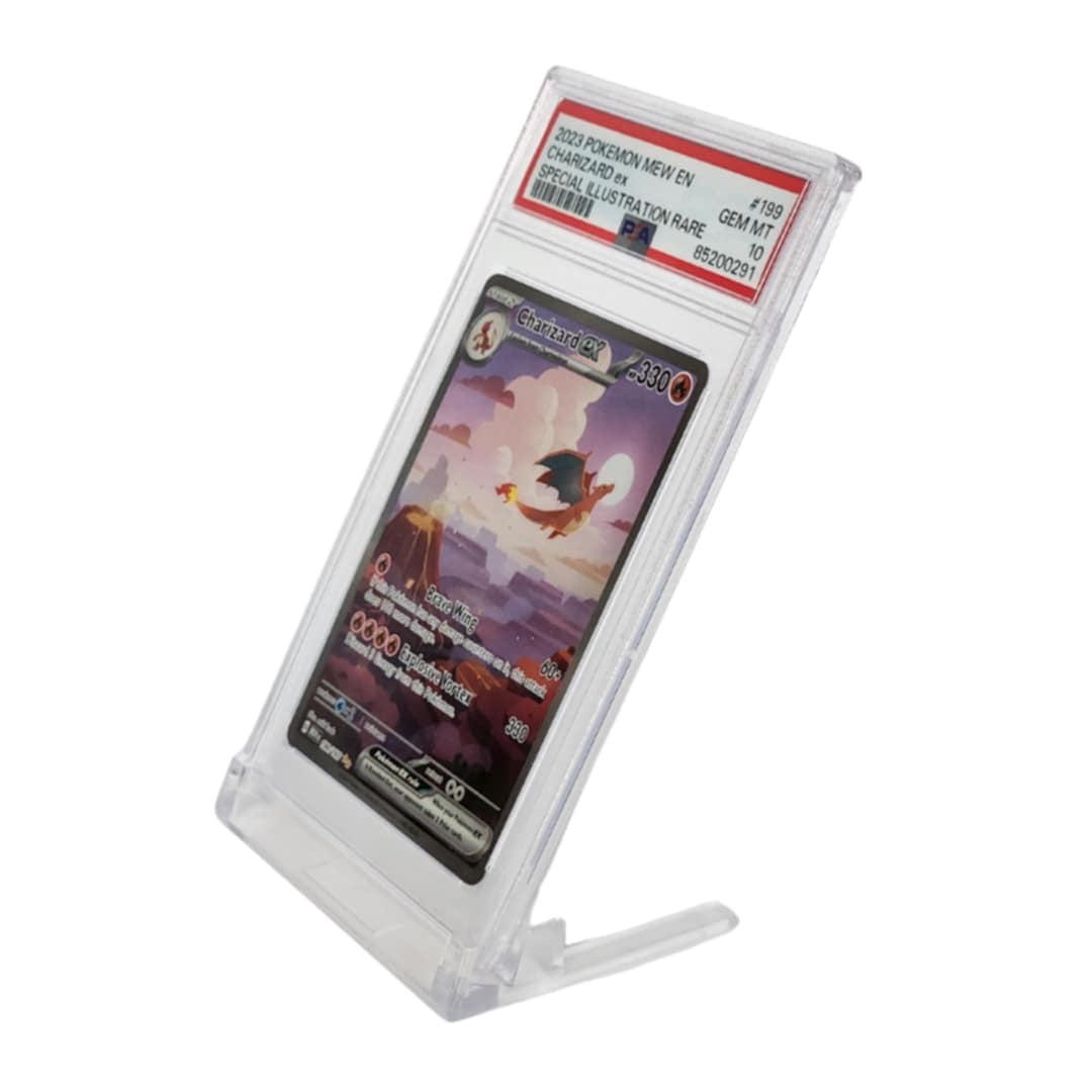 Transparent PSA & CGC Graded Card Slab Display Stand - 5-Pack Clear Ac ...