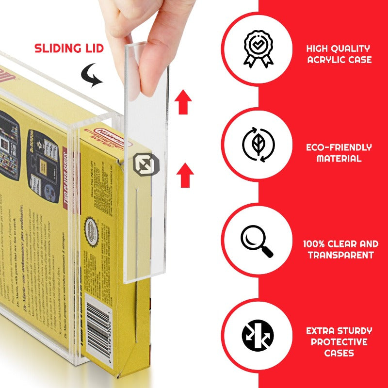 Acrylic Video Game Box Protector for Nintendo NES Game Box - Pack of 2 ...